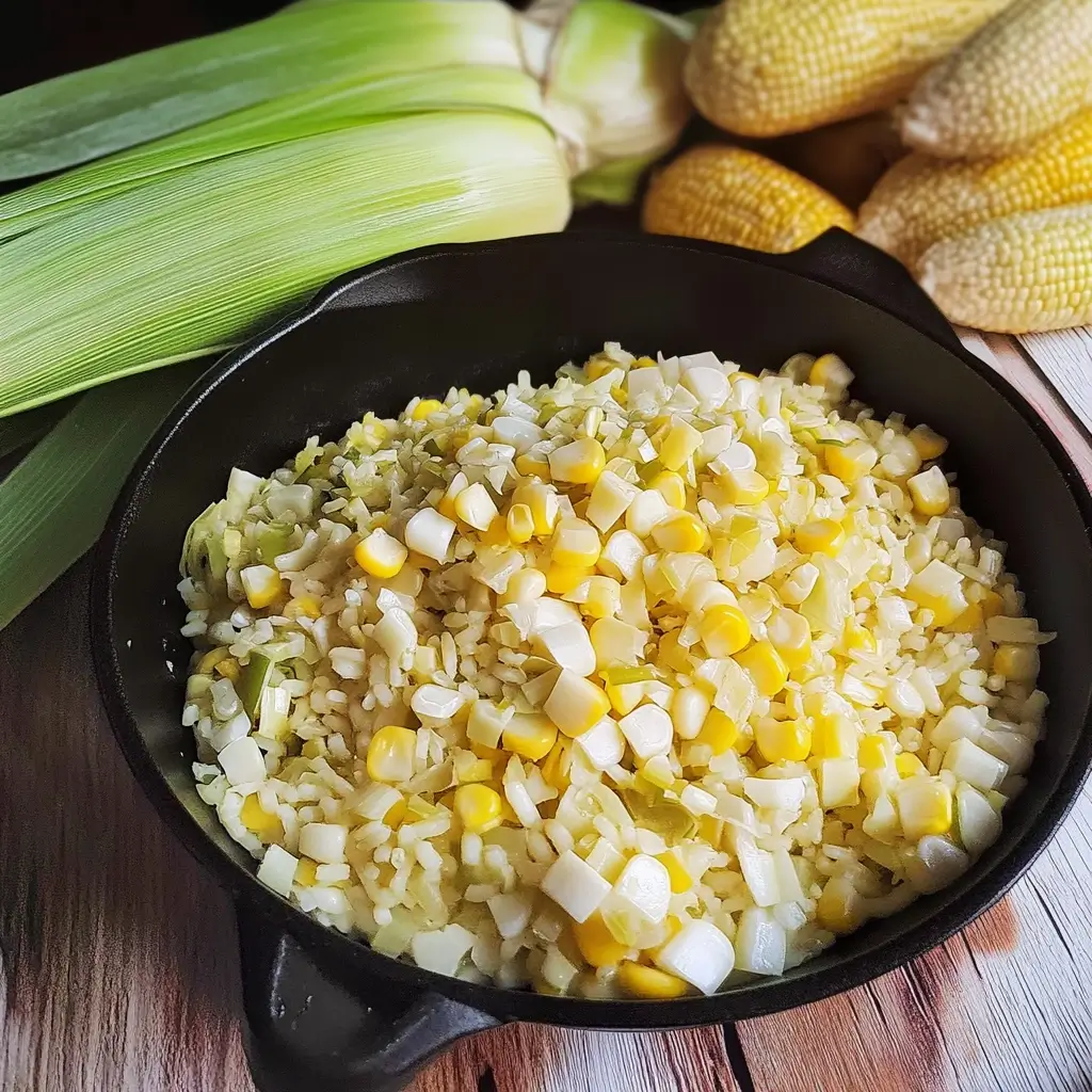 Sweet Corn Risotto with Leeks recipe - Cookleez